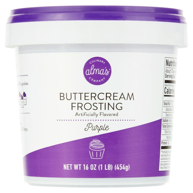 Alma's Purple Buttercream Frosting & Icing Tub, 16oz - Walmart.com
