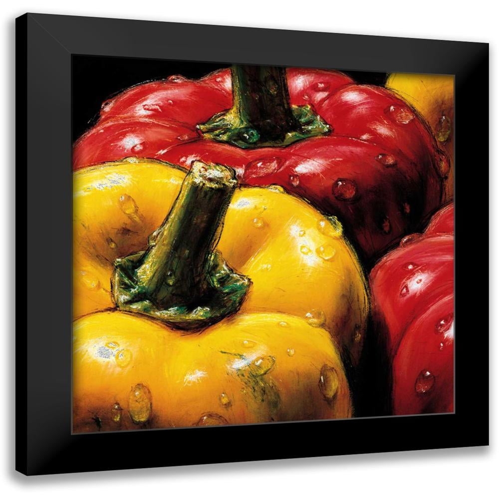 AlmaCh 20x20 Black Modern Framed Museum Art Print Titled - Peppers ...