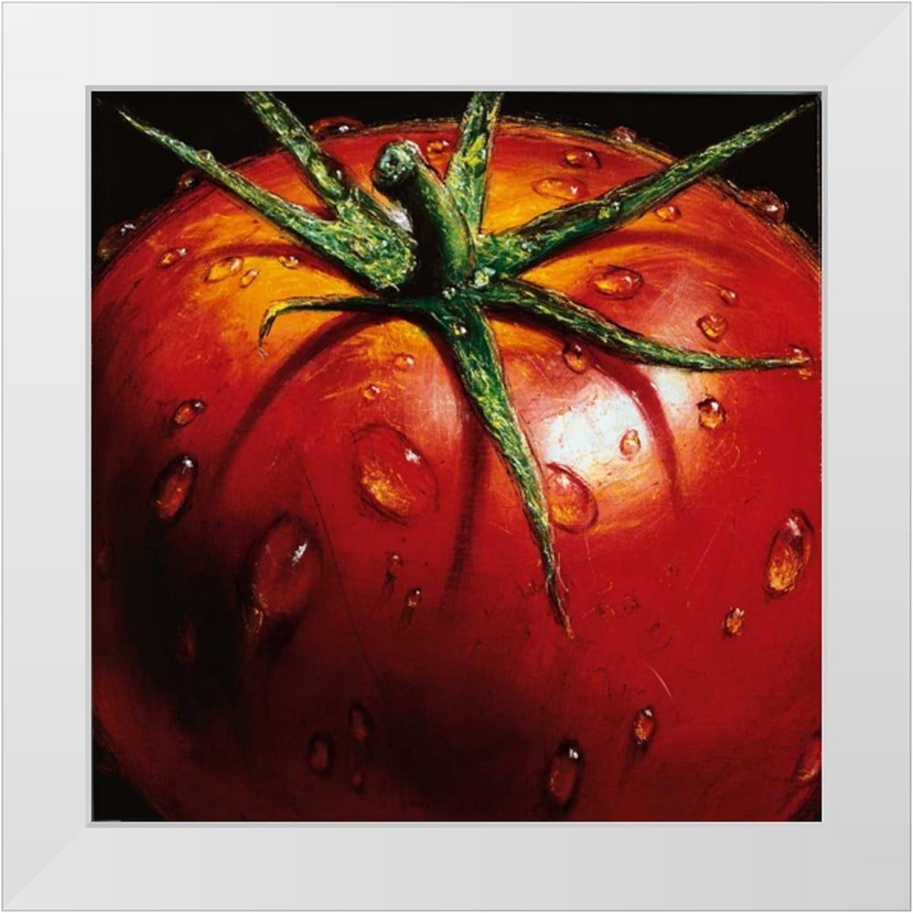 AlmaCh 20x20 White Modern Wood Framed Museum Art Print Titled - Tomato ...