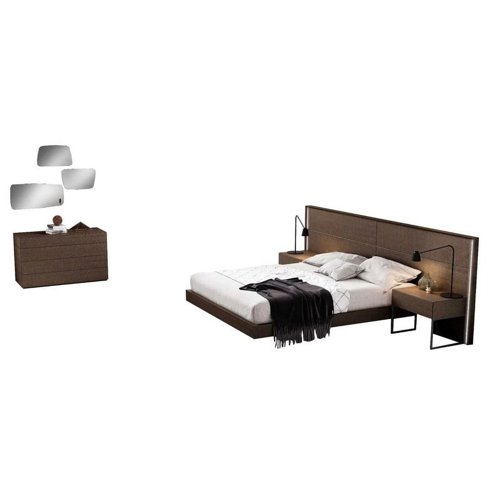 Almada 5-Piece Premium Bedroom Set, Ash, Queen - Walmart.com