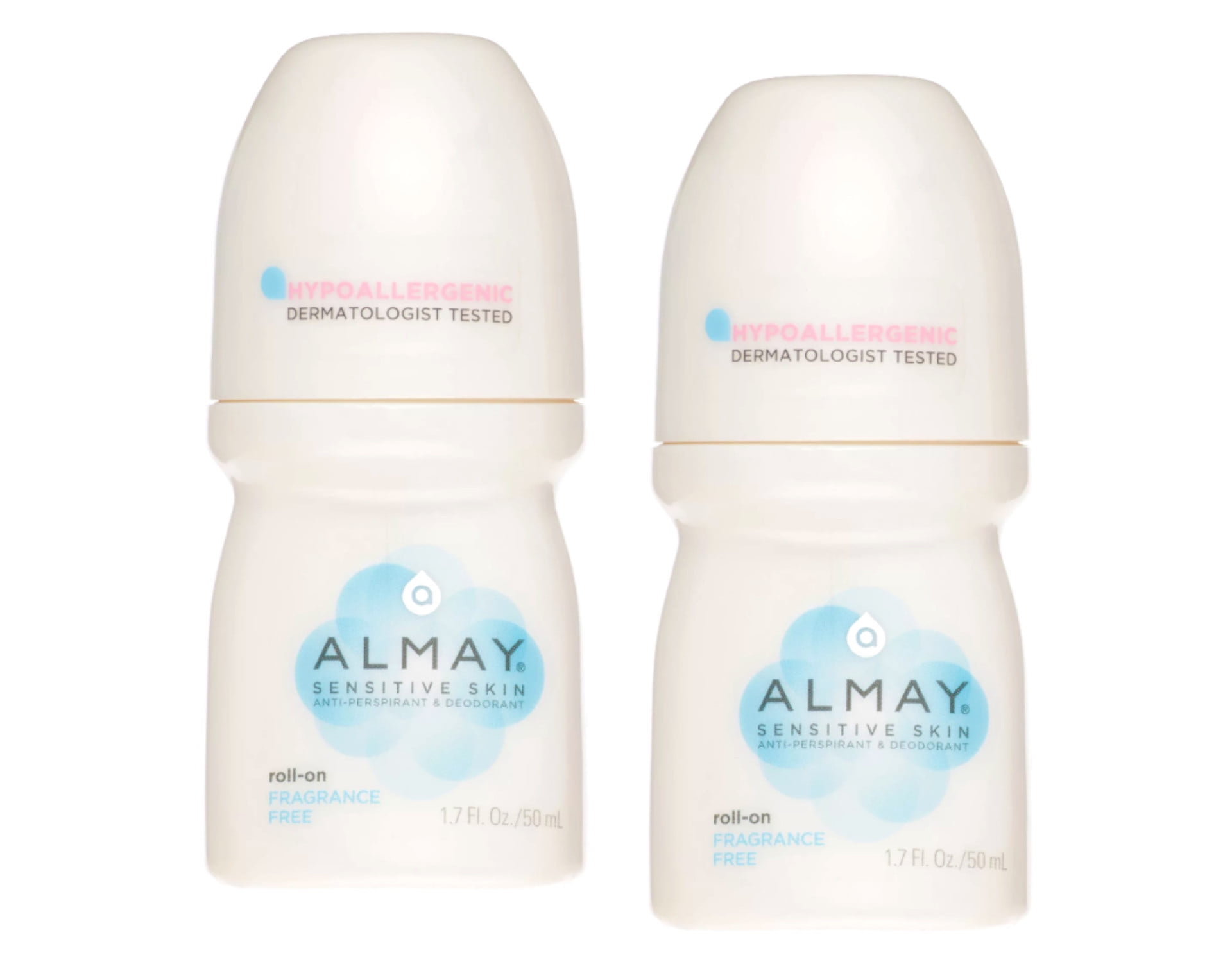 Almay Anti-Perspirant & Deodorant, Sensitive Skin, Roll-On, 1.7 oz 2pk ...