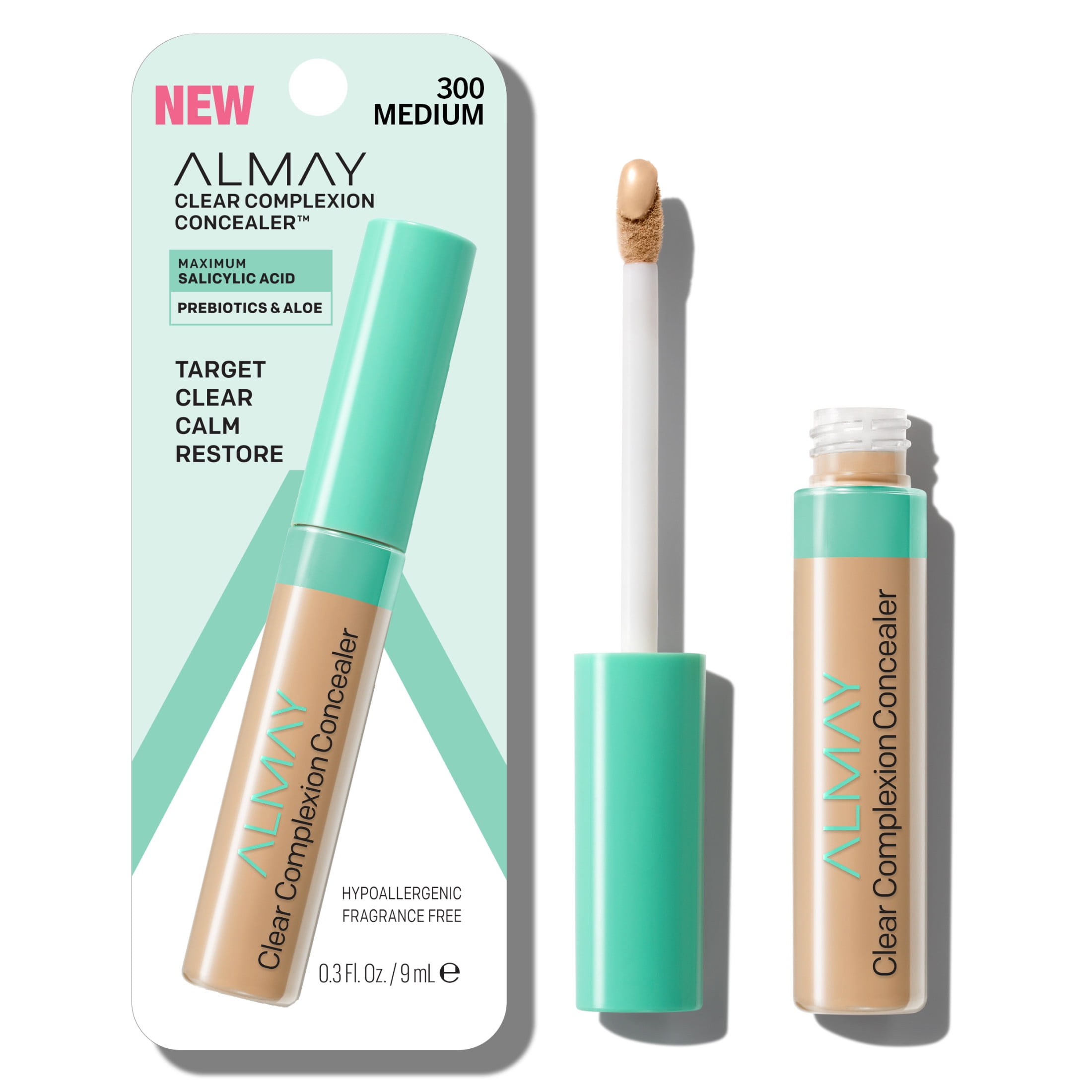 Almay Clear Complexion Concealer Makeup, Hypoallergenic, 300 Medium, 0. ...