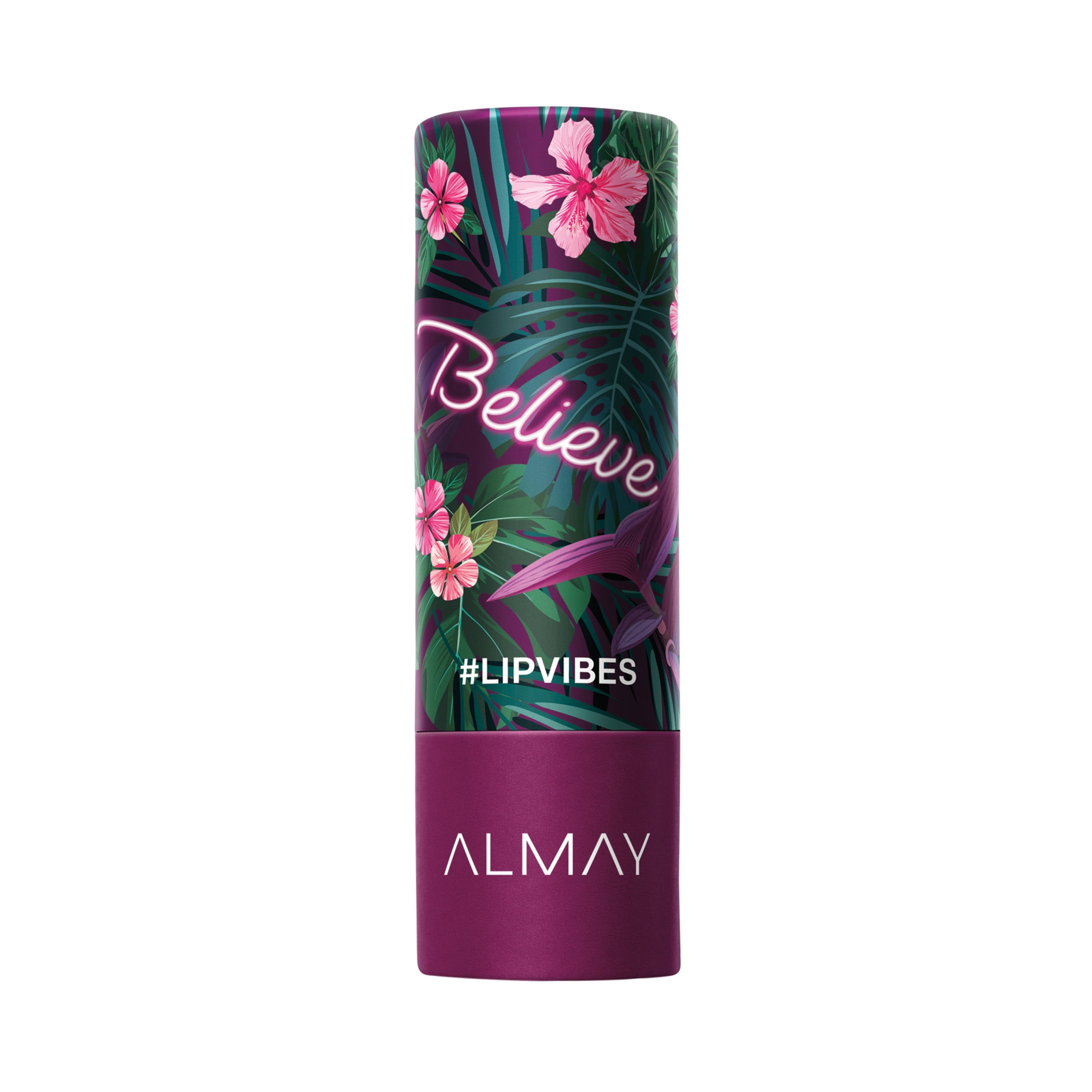 Almay Lip Vibes Hypoallergenic Cream Lipstick with Shea Butter, Believe ...