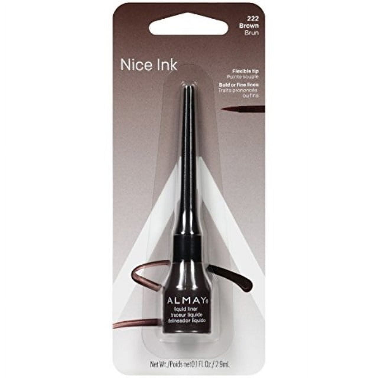 Almay, Nice Ink Liquid Eyeliner, Brown 222, Water Resistant, 0.1 fl oz ...