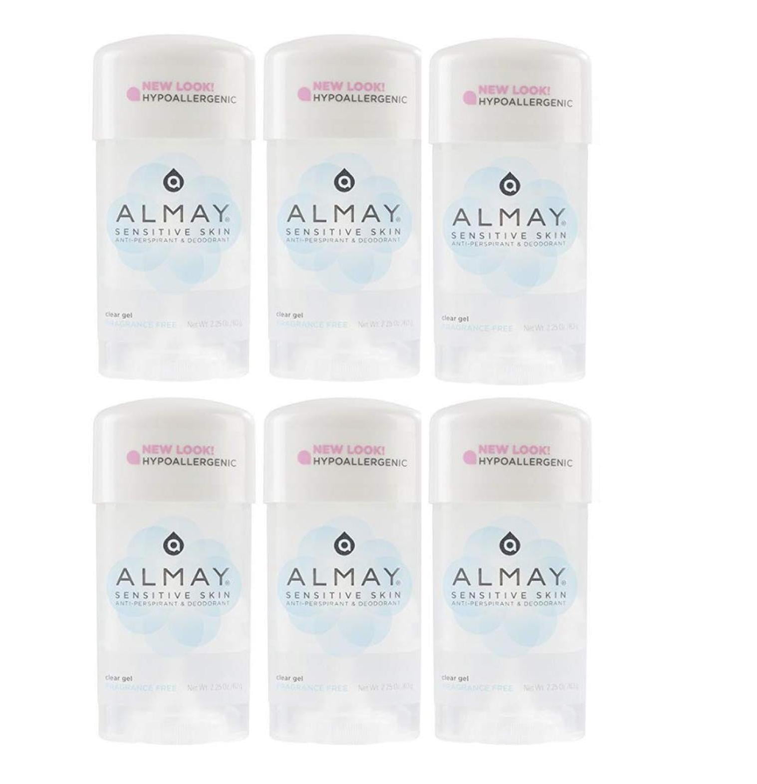 Almay Sensitive Skin, Clear Gel Fragrance Free - 2.25 oz, (Pack of 6 ...