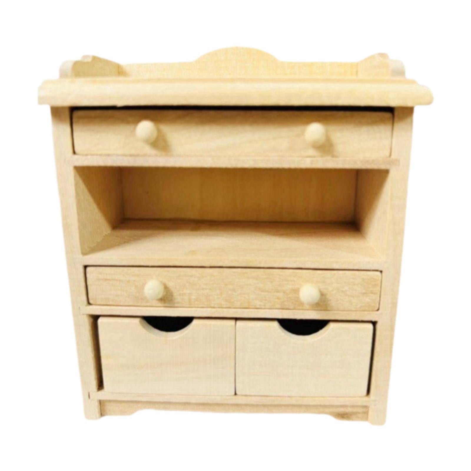 Almencla 1/12 Scale Dollhouse Night Stand Dollhouse Bedside Table ...