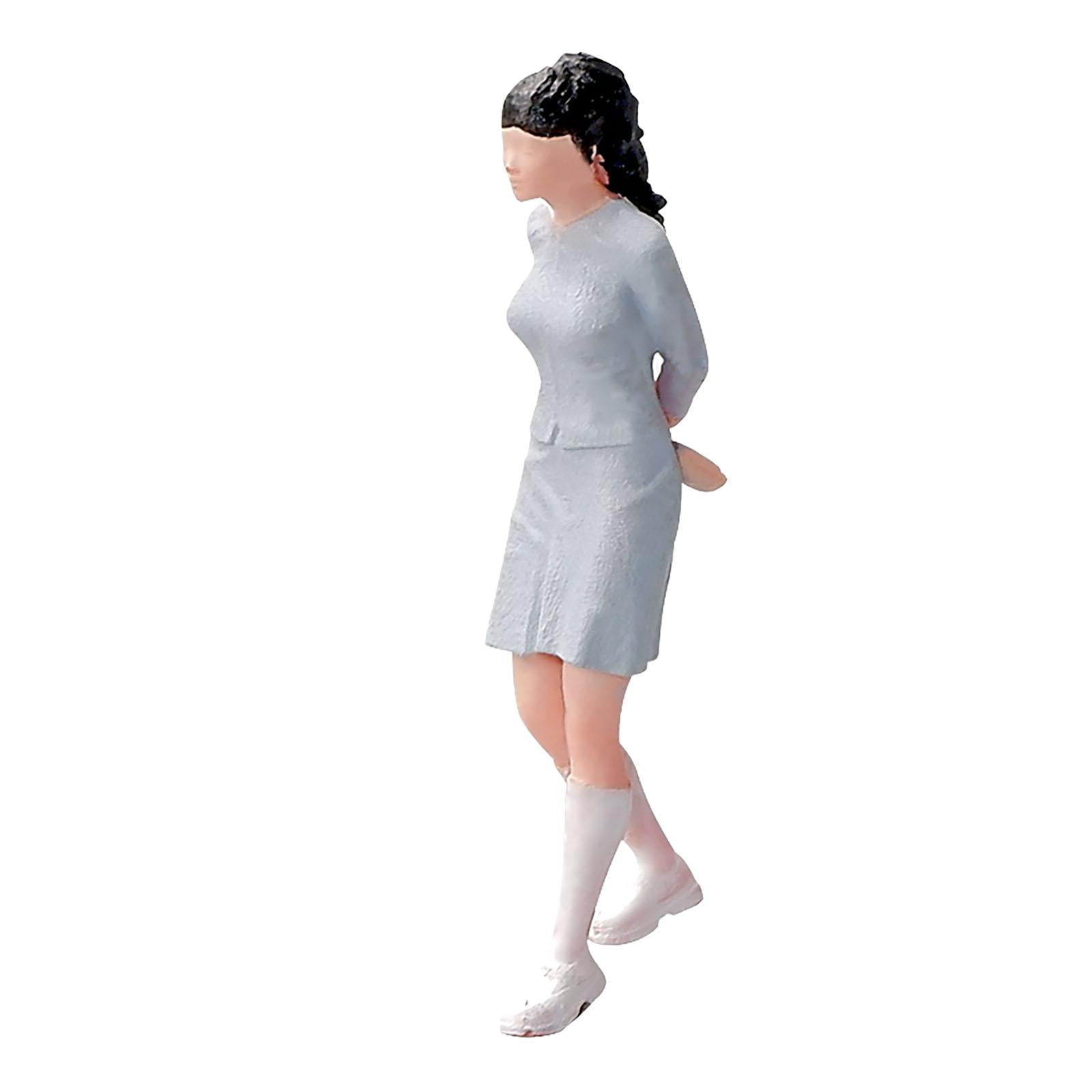 Almencla 1/64 Girl Figure Tiny People Model Trendy Train Railway ...
