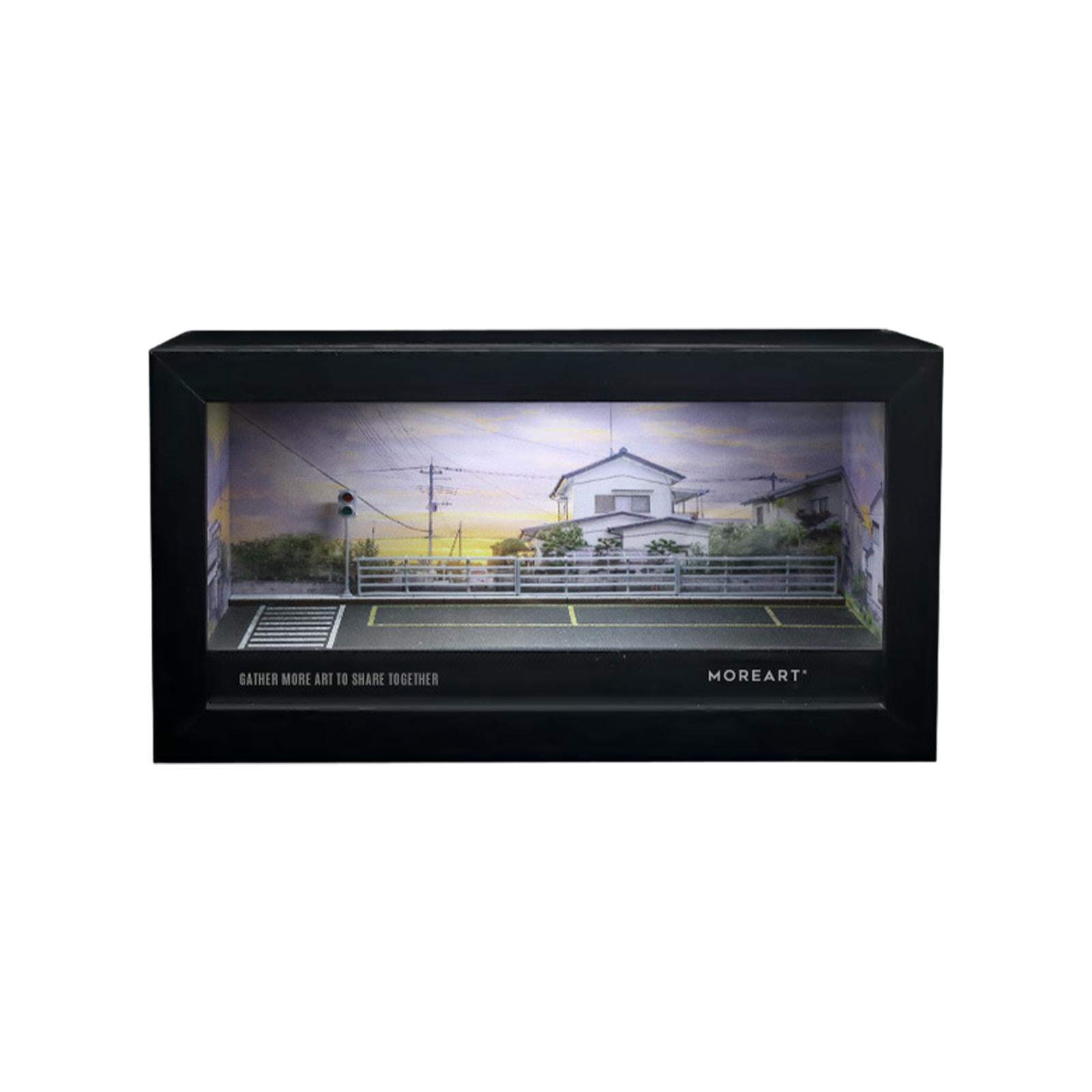 Almencla 1/64 Model Car Scene Scene Model Kits with LED Lights ...