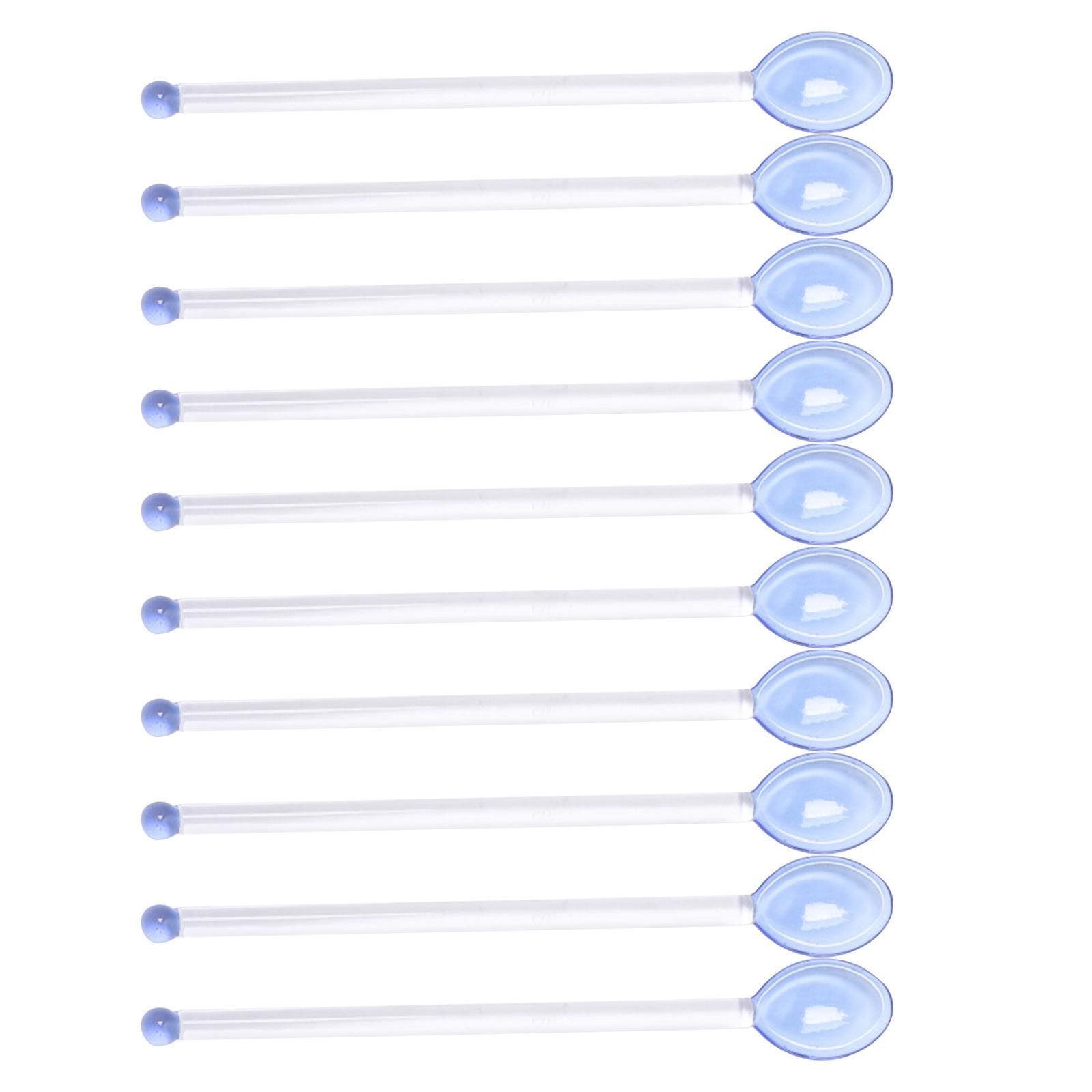 Almencla 10 Pieces Mixing Rod Clear Glass Stirring Spoons for Tea Sugar ...