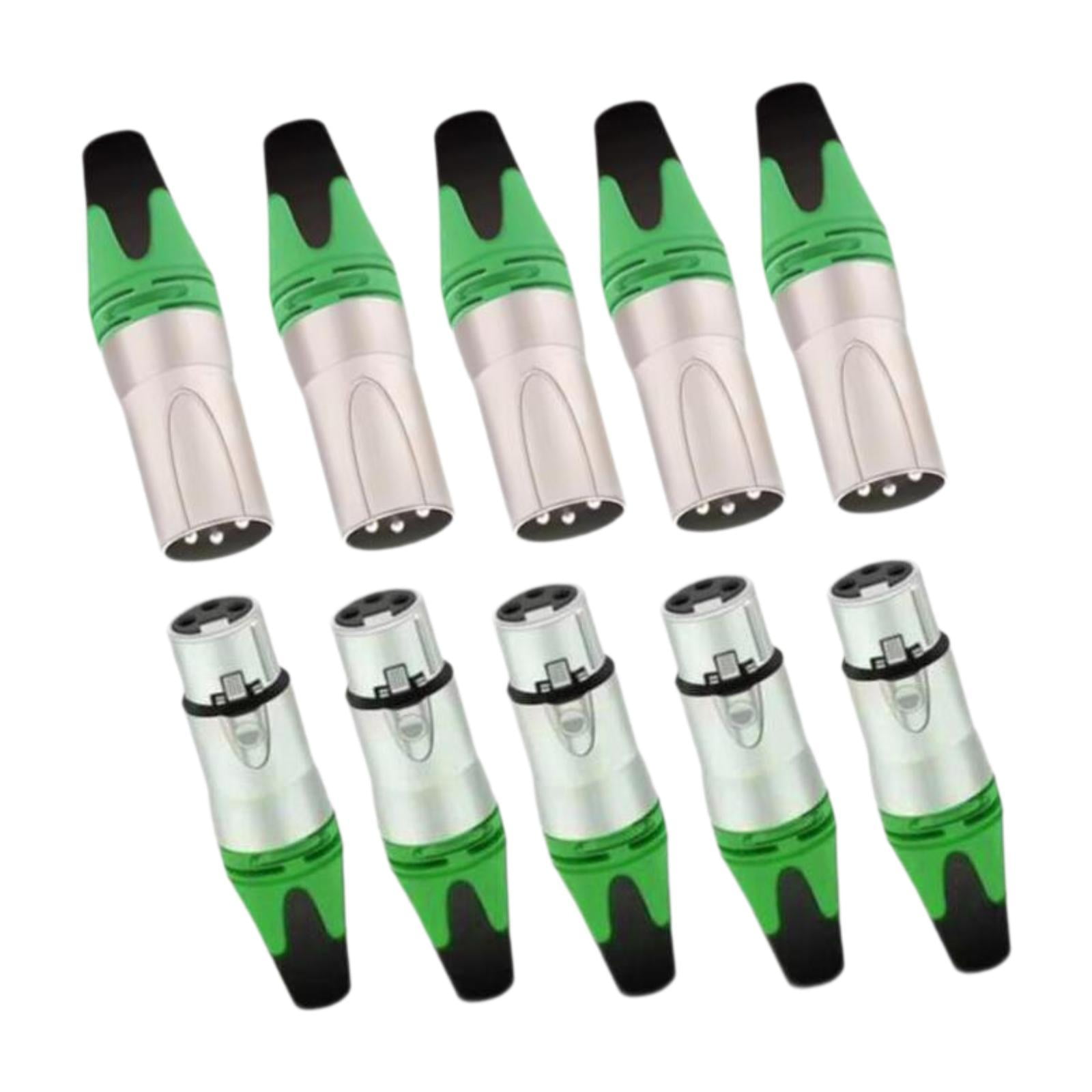 Almencla 10 Pieces XLR Cable Connector Audio Socket Male and Female ...