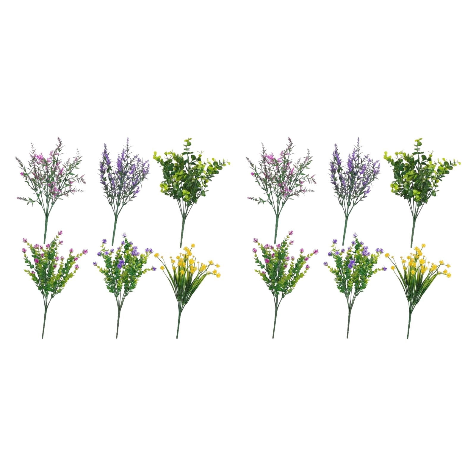 Almencla 12 Pieces Artificial Flower Bouquet Faux Plants for ...