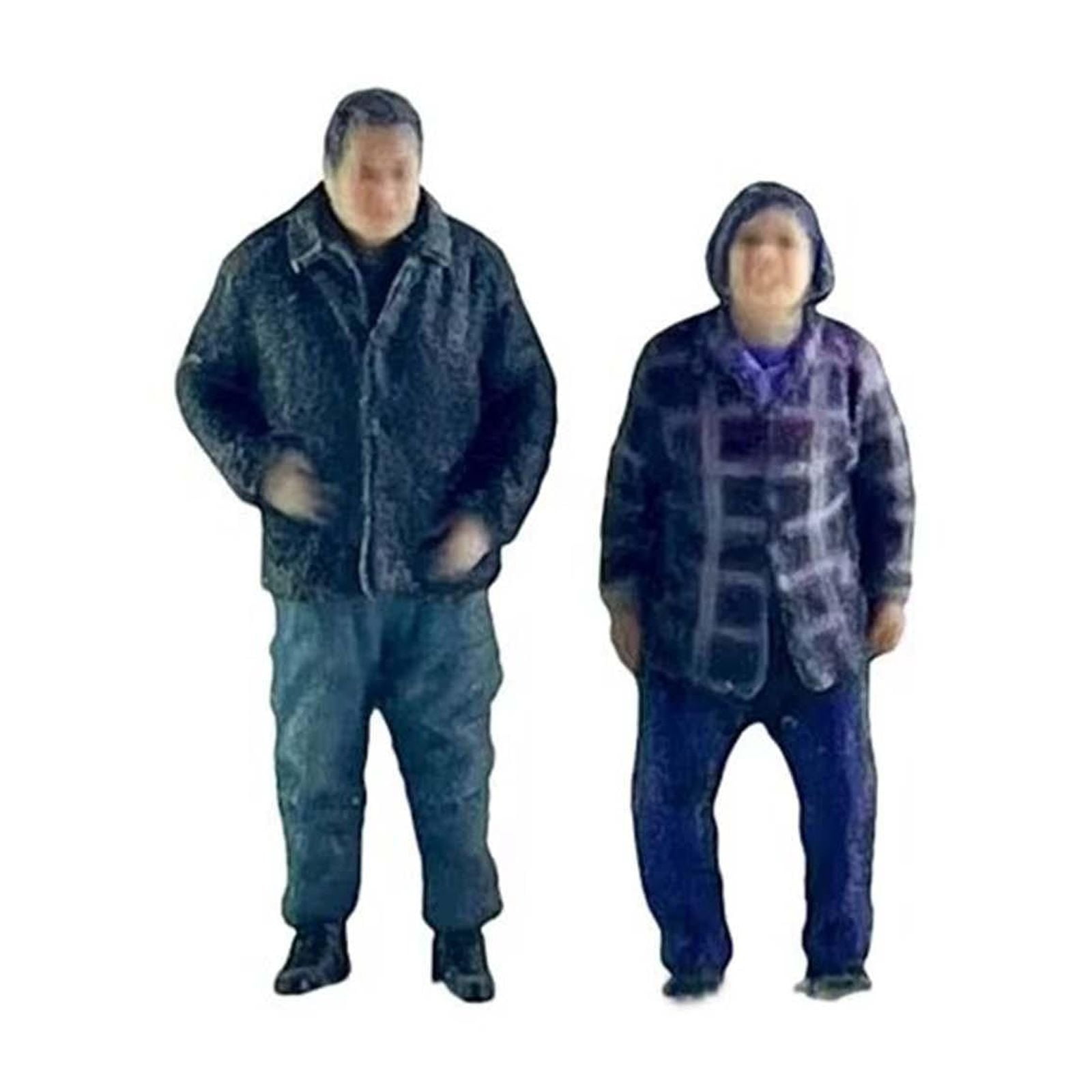 Almencla 2 Pieces 1:64 Model People Figure Painted Grandfather and ...