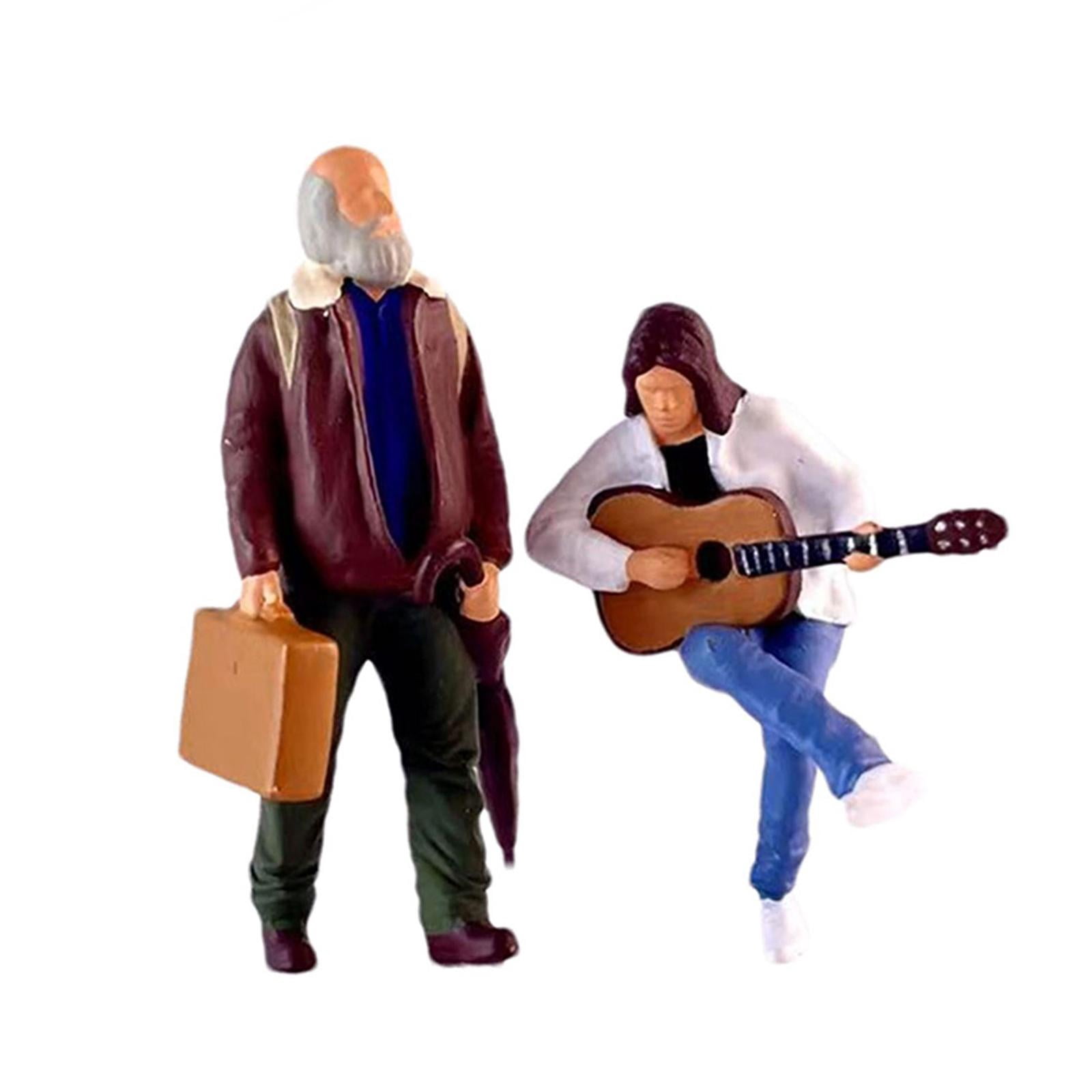 Almencla 2 Pieces 1/64 People Figures Set Train Railway S Scale Diorama ...