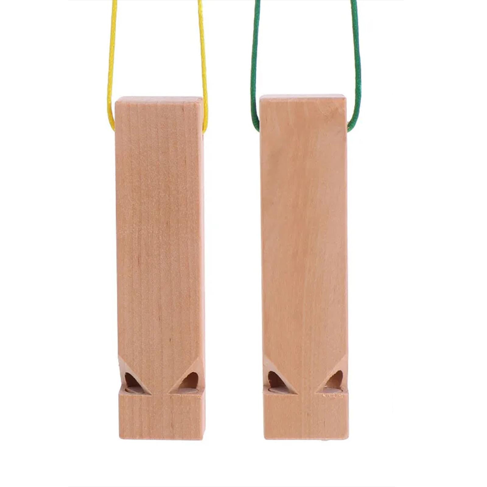 Almencla 2 Pieces Train Whistle Necklace Party Favor Musical Toy Wooden ...