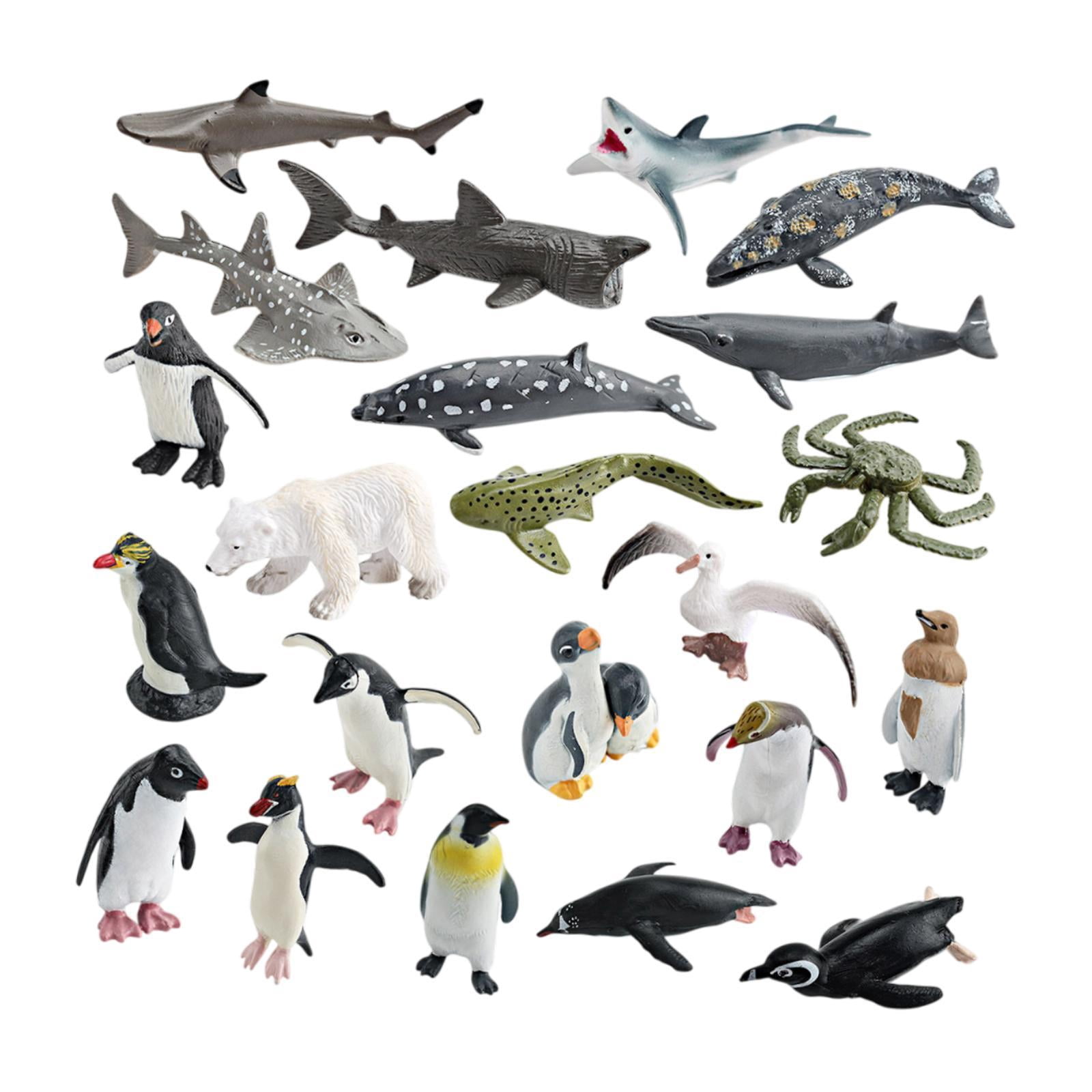 Almencla 22Pcs Sea Animals Figures Deep Sea Animals Figurines Bath ...