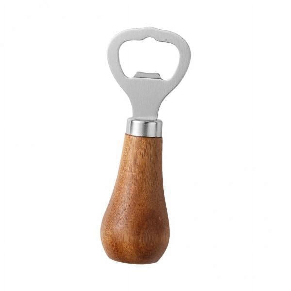 Almencla 2x Beer Bottle Opener with Wooden Handle, Vertical Bar Kitchen ...