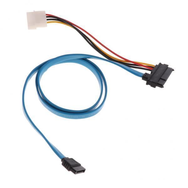 Almencla 2x7 Pin Serial ATA to SAS 29 Pin & 4 Pin Cable Male Connector ...