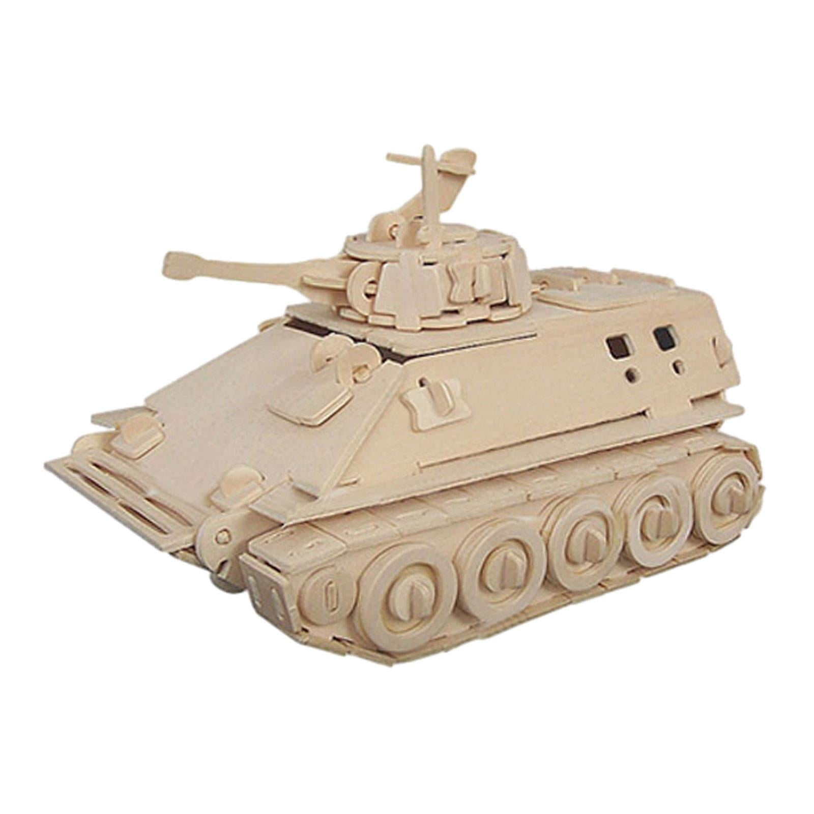 Almencla 3D Tank Model 3D Wooden Puzzle Kits Collection DIY Self ...