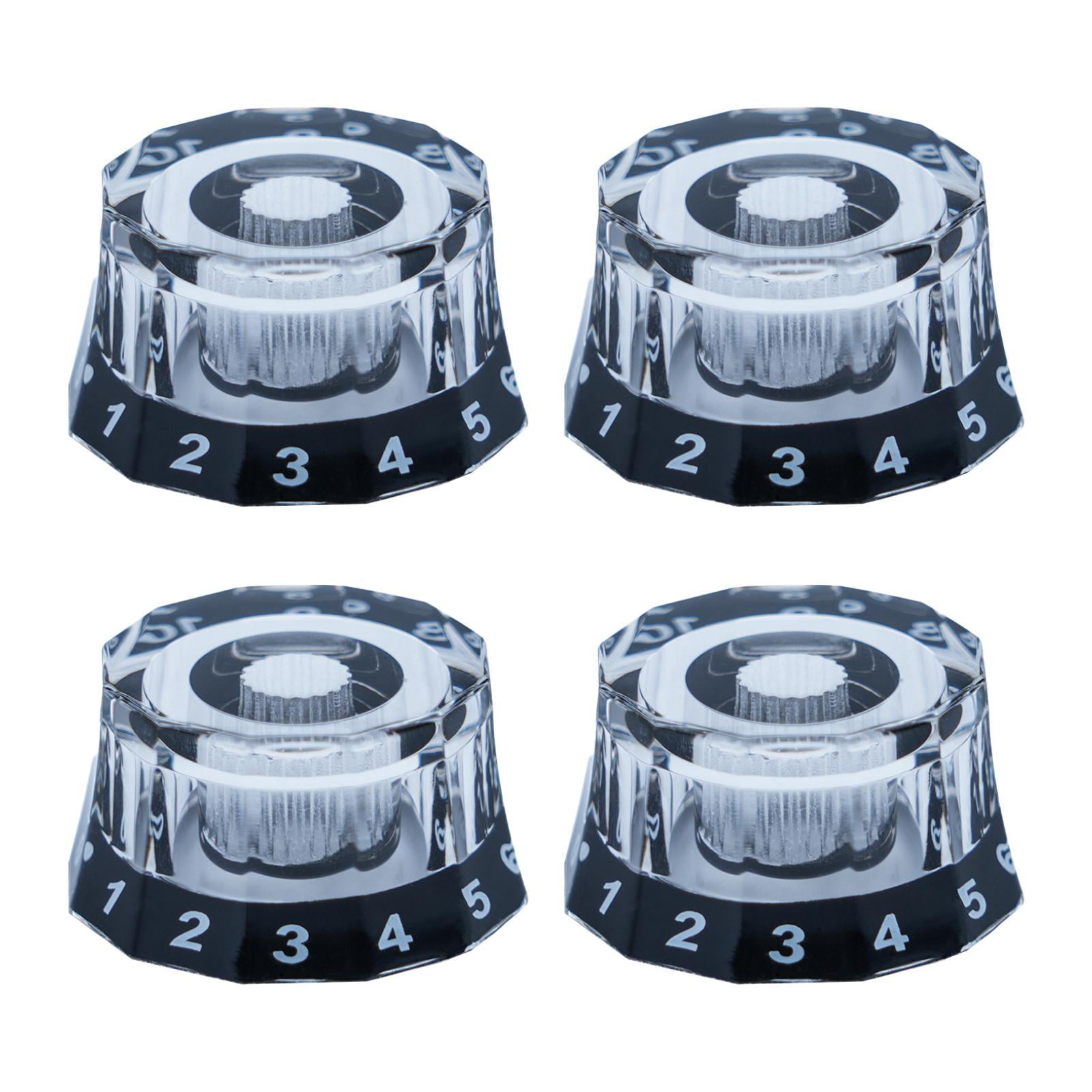 Almencla 4Pcs Guitar Knobs Acrylic Universal Bass Knob Spare Parts ...