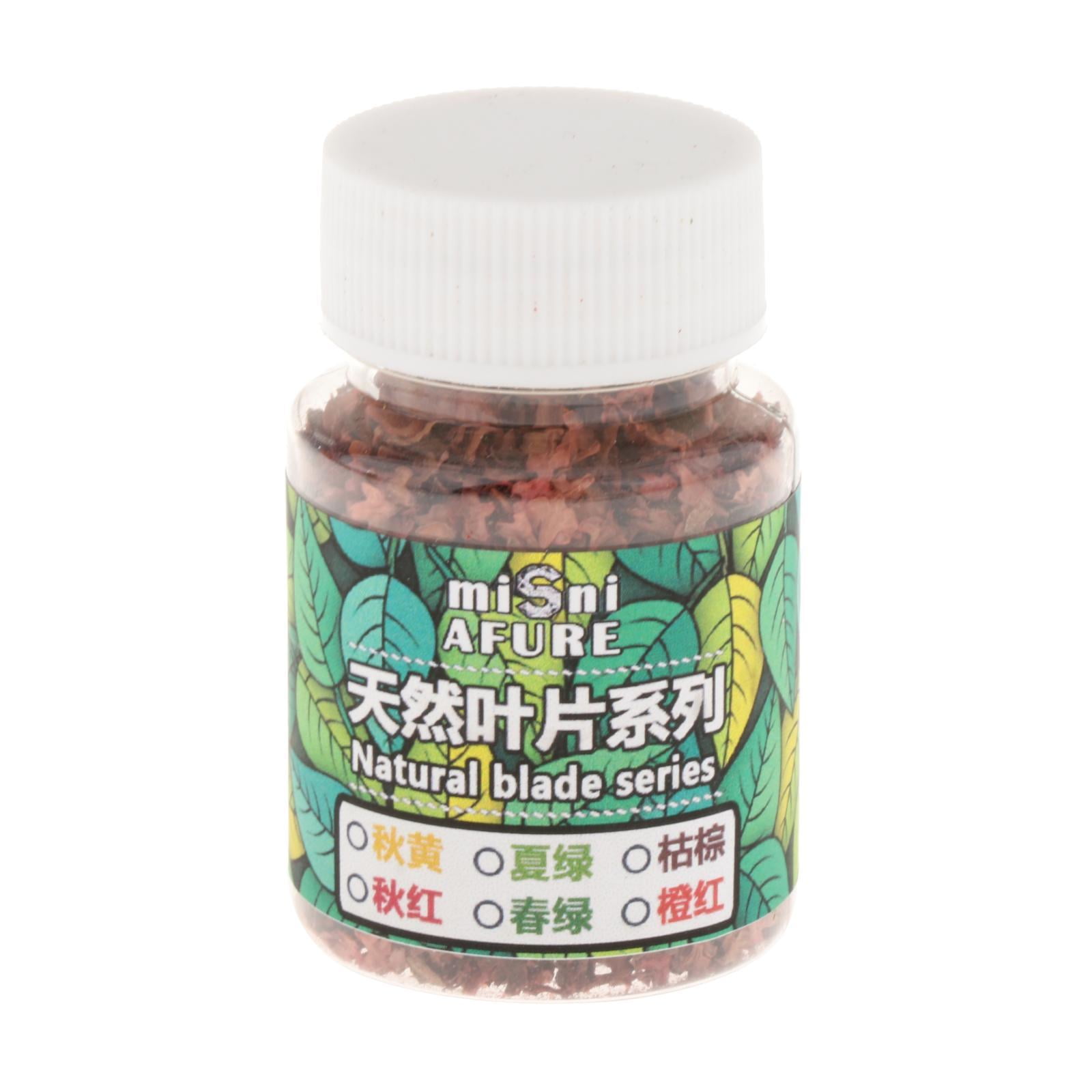 Almencla 56ml Realistic Miniature Leaves, Model Scenery Leaf ...