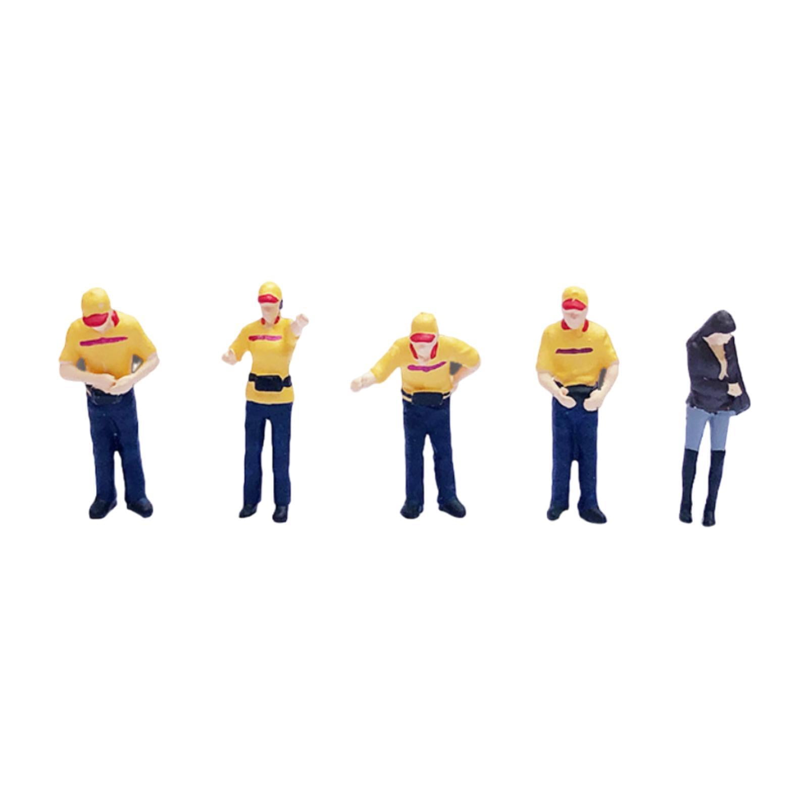 Almencla 5Pcs 1/64 People Model,Hand Painted Figurines,Hand Painted ...