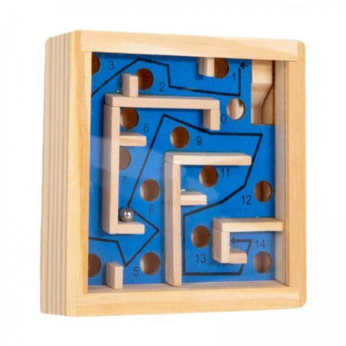 Almencla 5xWooden Labyrinth Board Game Montessori Toy Marble Maze for ...