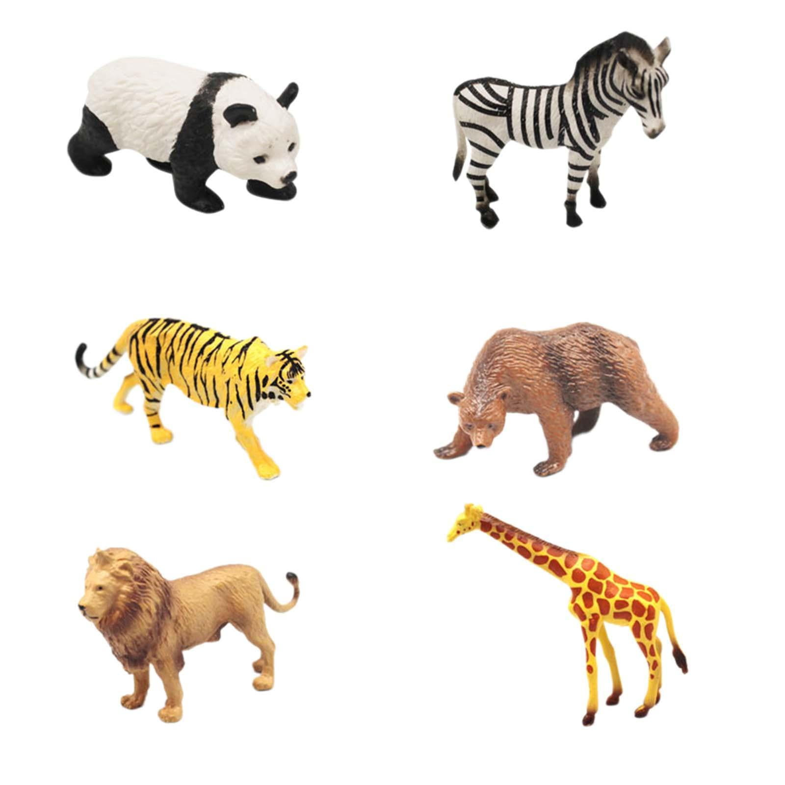 Almencla 6 Pieces Animals Figurines Playset Animals Figures Miniature ...