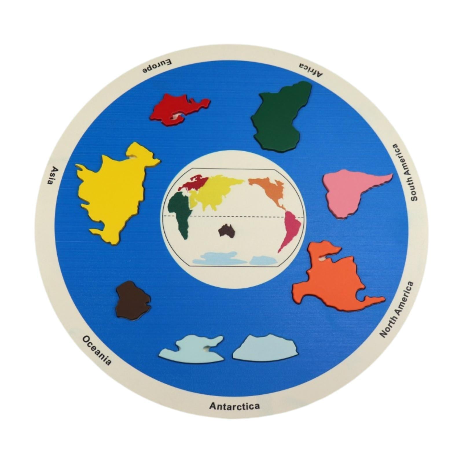 Almencla 7 Continents Jigsaw Puzzle Educational Continent Puzzle Toy ...