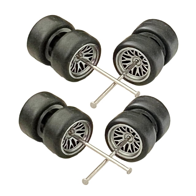 Almencla 8 Pieces 1/64 Scale Modified Tire with Round Rod Axles ...