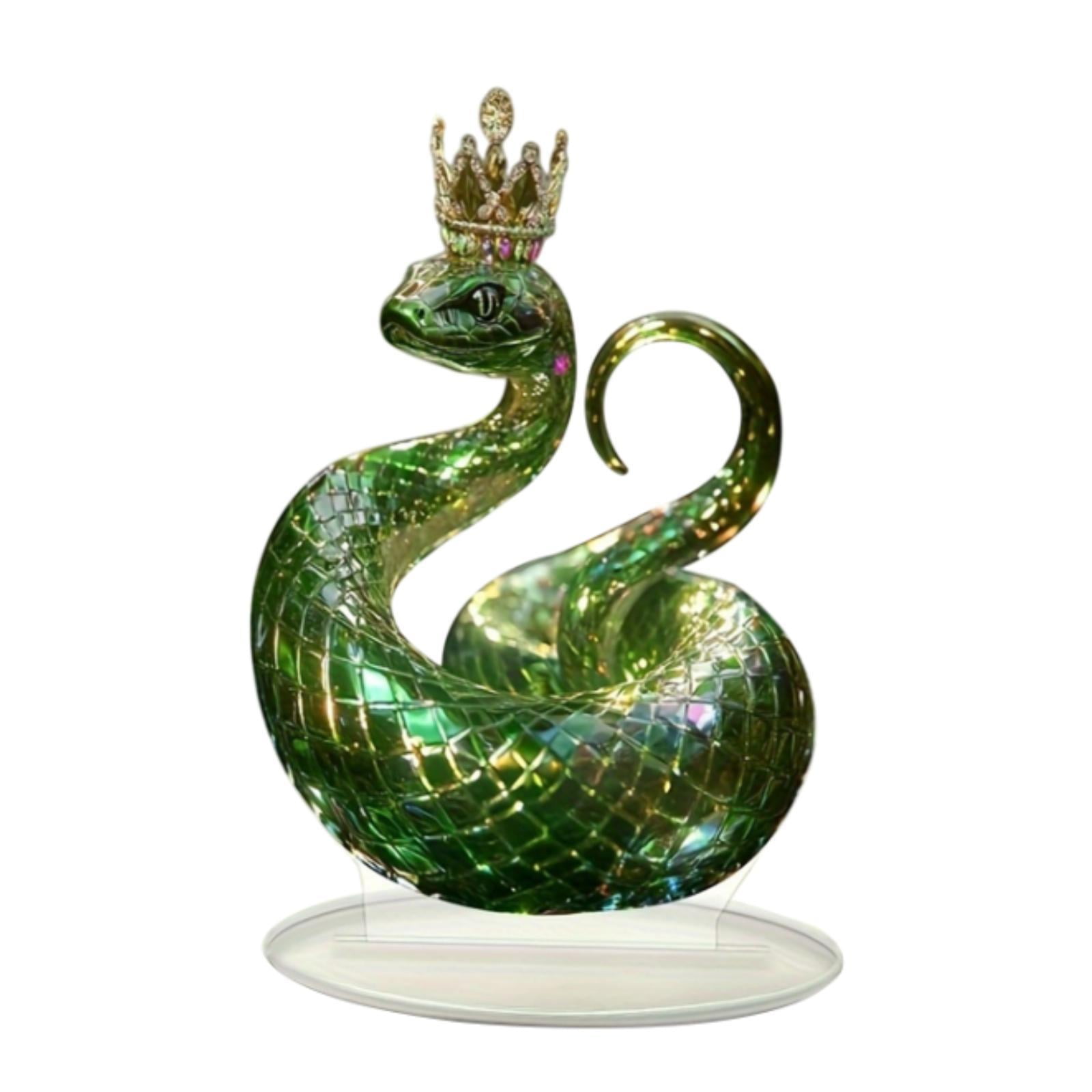 Almencla Acrylic Snake Tabletop Ornament Animal Sculpture Collectible ...