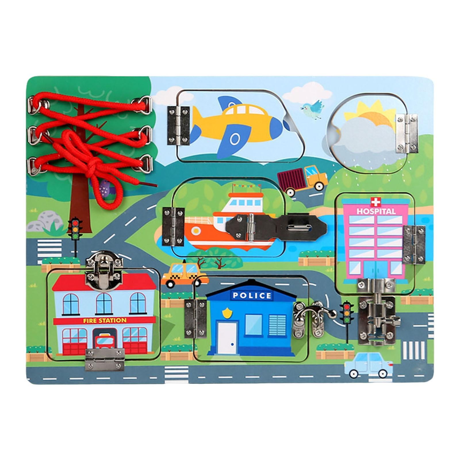 Almencla Busy Board Activity Board Cognitive Growth Basic Life Skills ...