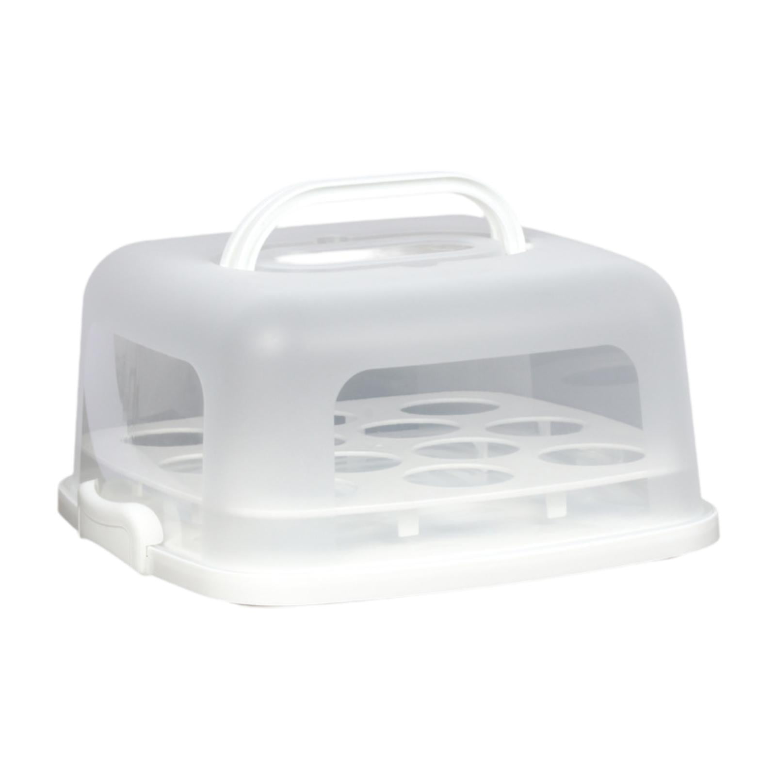 Almencla Cake Carrier with Lid and Handle Cake Stand Plate for Cakes ...