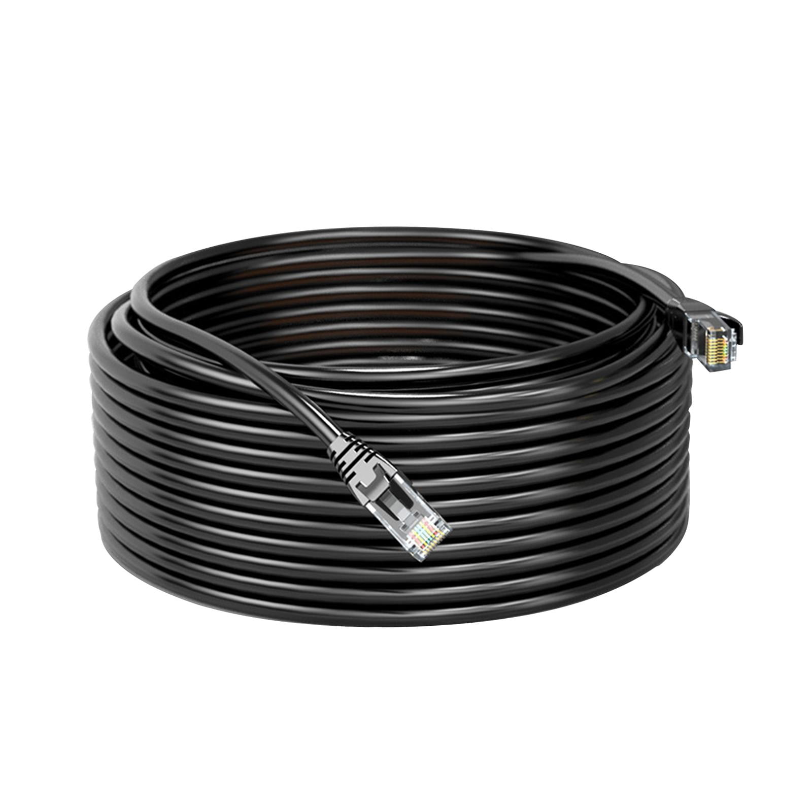 Almencla Cat6E Ethernet Cable Black High Speed,Plug and Play, Network ...