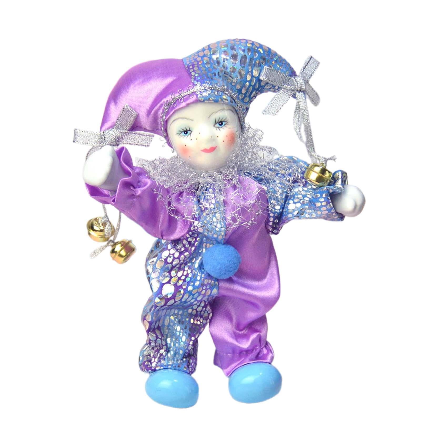 Almencla Clown Doll Clown Figure Home Decor with Costume Painted Face ...
