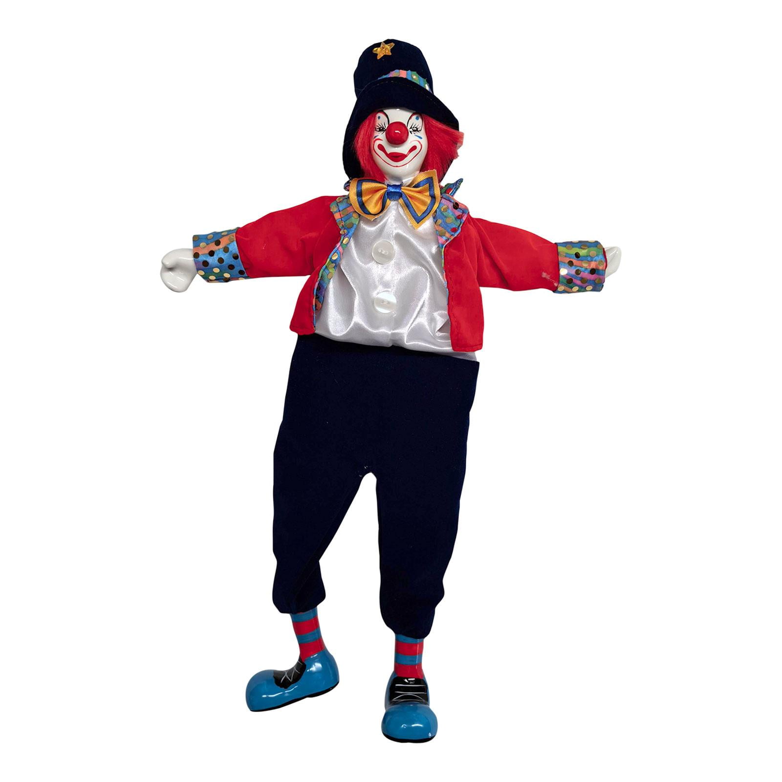 Almencla Clown Doll Collectible Desk Ornament Sturdy Halloween ...