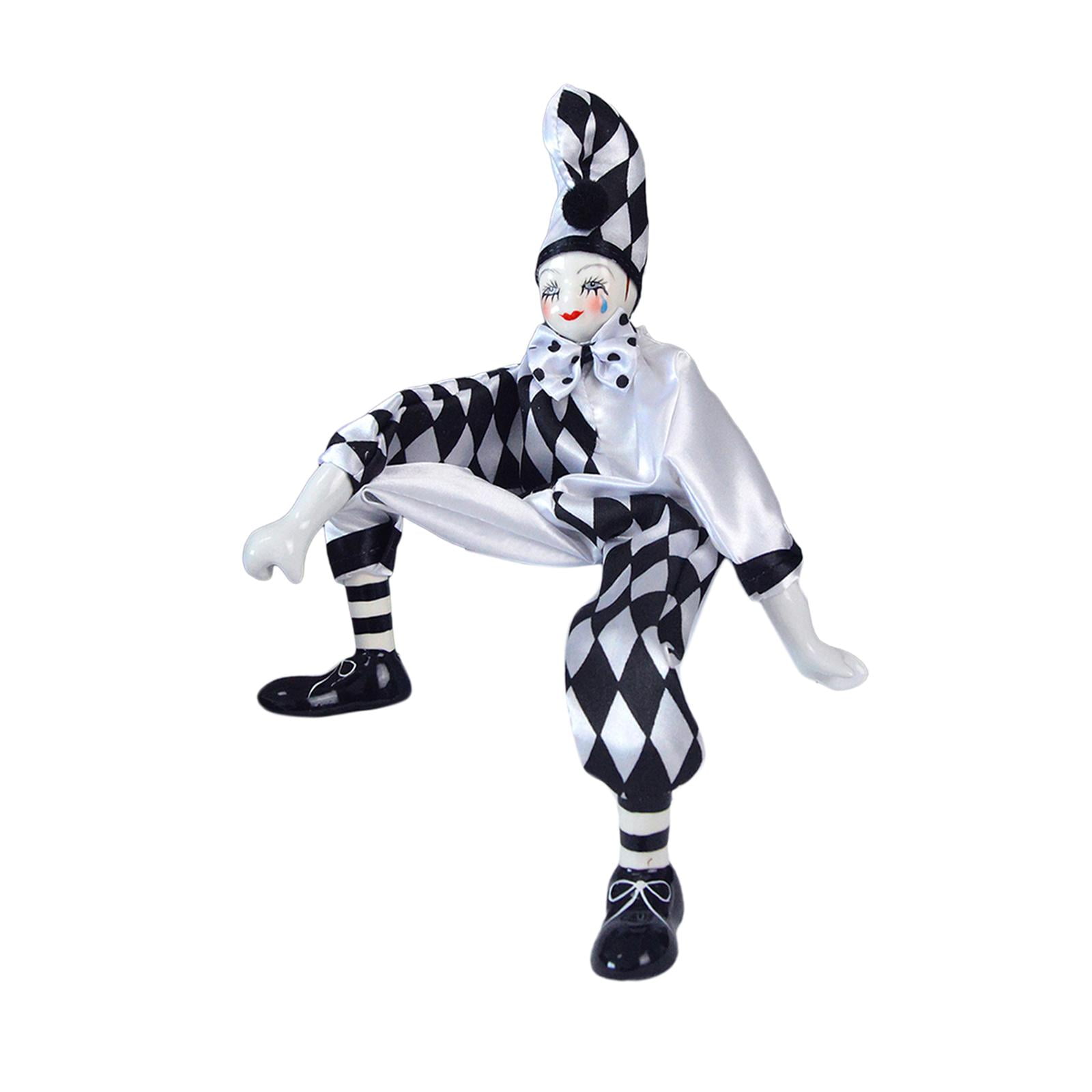 Almencla Clown Doll Porcelain Clown Dolls Figurine Figure Doll Ornament ...