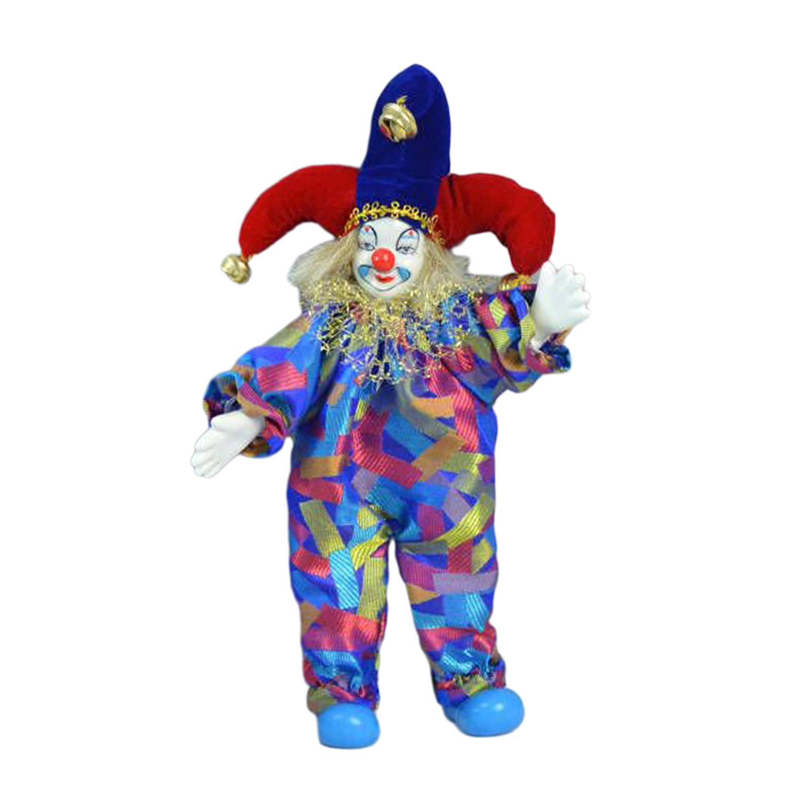 Almencla Clown Model Porcelain Doll Standing Clown Doll Table Kids ...