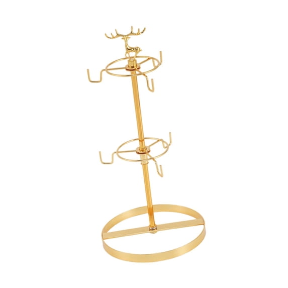 Almencla Coffee Cup Holder Cup Rack 6 Cup Hooks Holder Tree Metal Cup ...