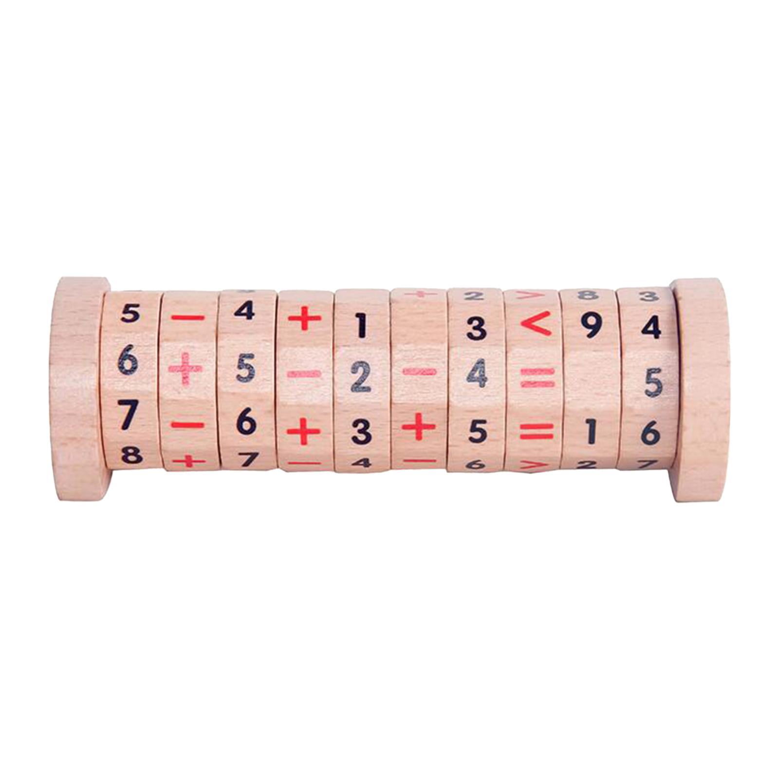 Almencla Cylinder Numbers Toy Rotating Cylinder Block Kids Educational ...