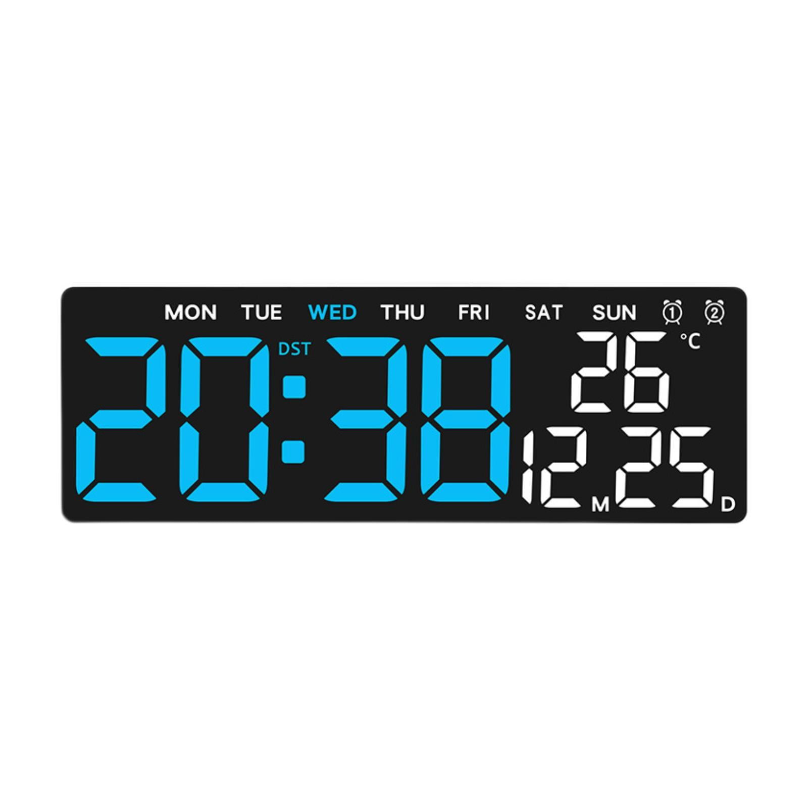 Almencla Digital Alarm Clock 3 Level Dimmer LED Digital Clock for Desk ...