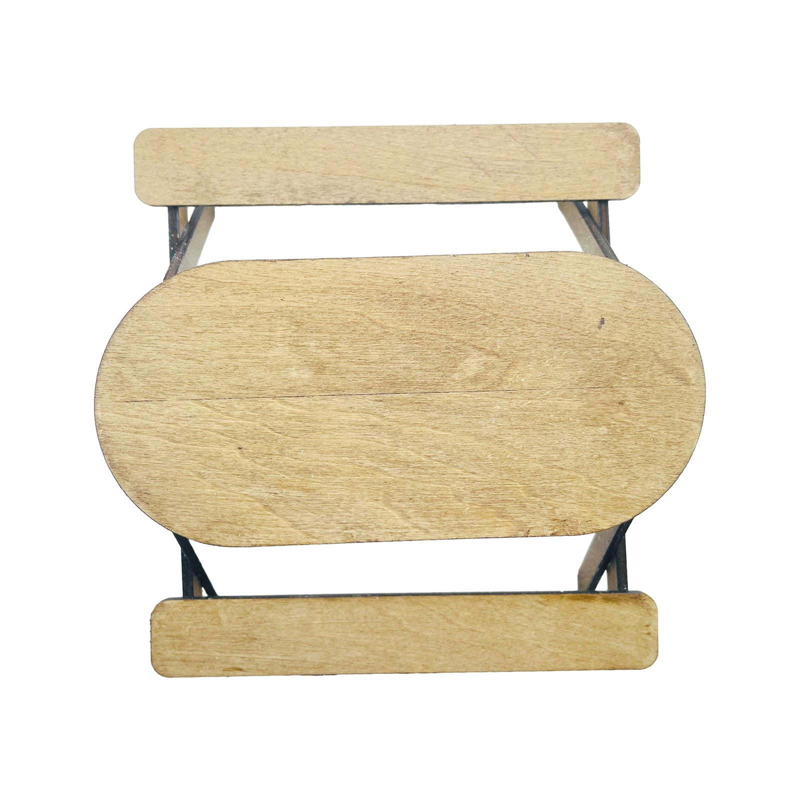 Almencla Dollhouse Miniature Picnic Table DIY Craft,Wood 1:12 Table ...