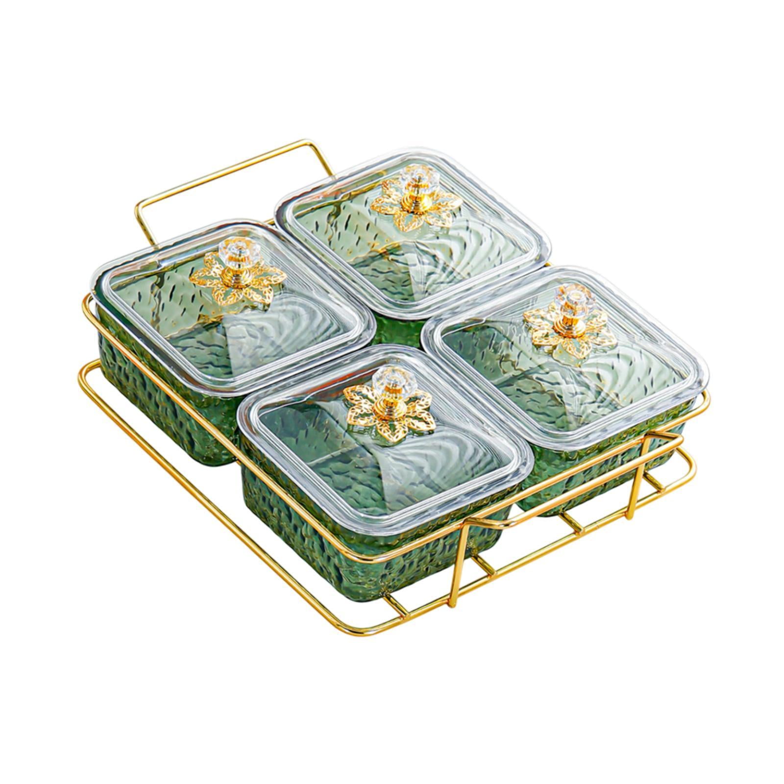 Almencla Dried Fruit Plate Appetizer Tray with Lid with Holder Nut Tray ...