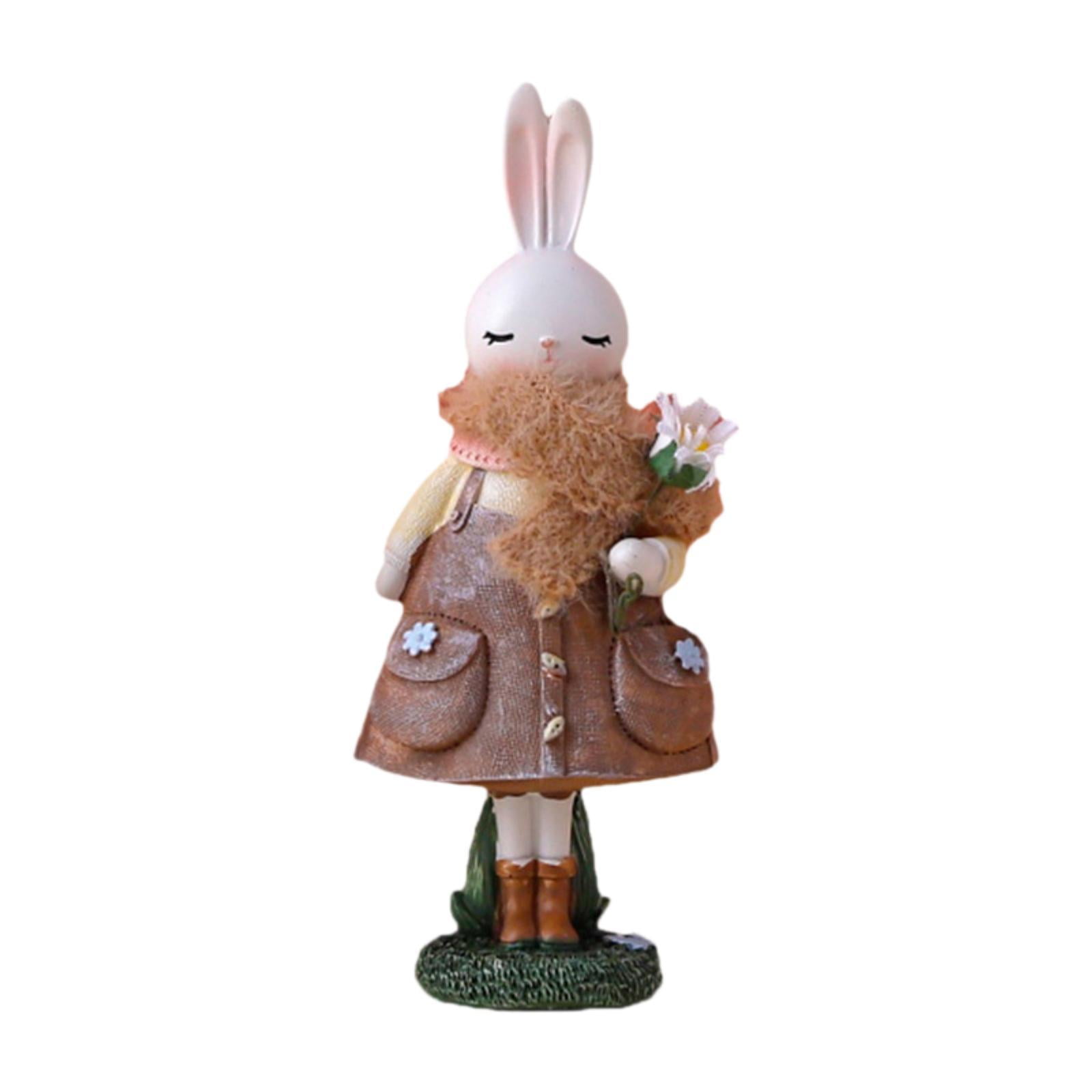 Almencla Easter Statue Bunny Figurine Decorative Animal Sculpture ...