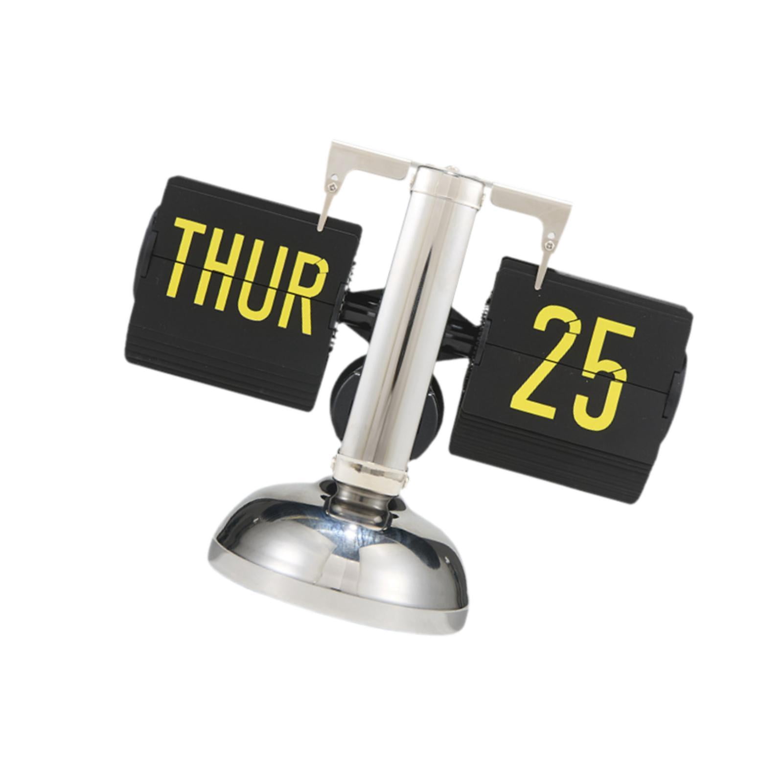 Almencla Flip Down Clock Automatic Turn Page Desktop Clock Silent Desk ...