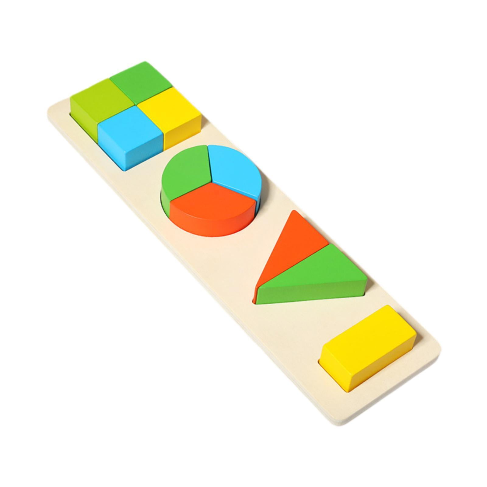 Almencla Geometric Shape Puzzle Montessori Toy Fine Motor Skills ...