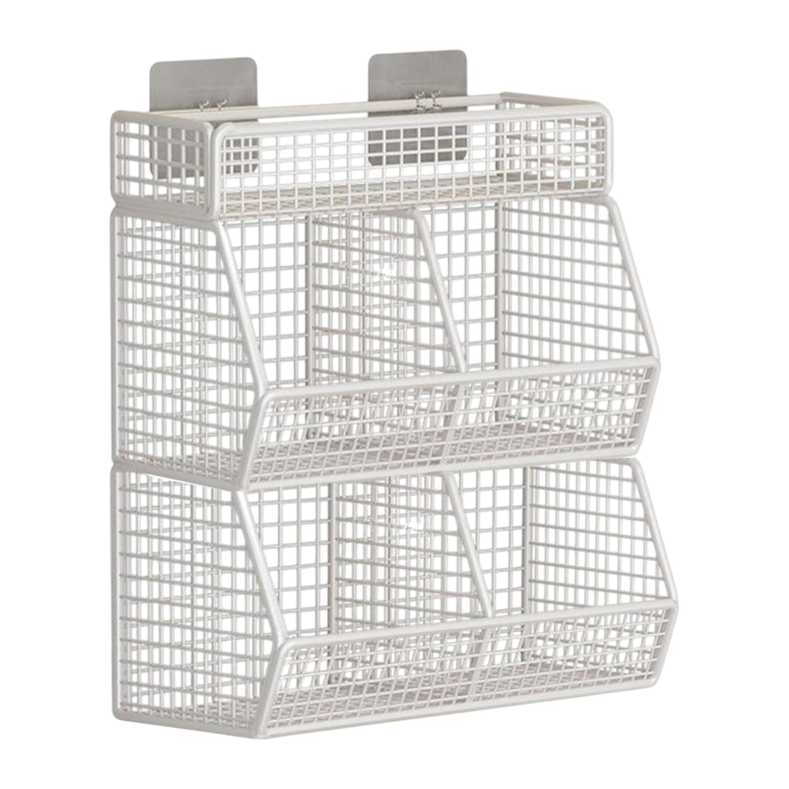 Almencla Hanging Kitchen Basket Organizer Four Grids Decor Mount ...