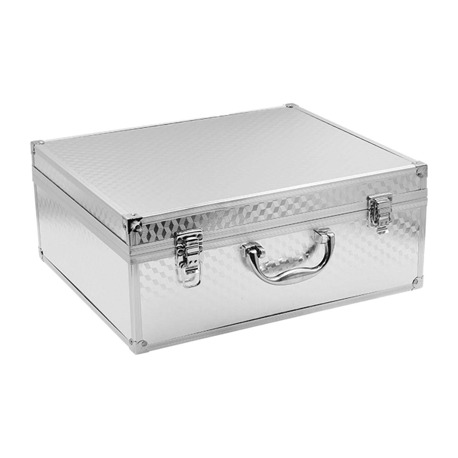 Almencla Hard Shell Carrying Case, Portable Aluminum Alloy Mic Suitcase ...