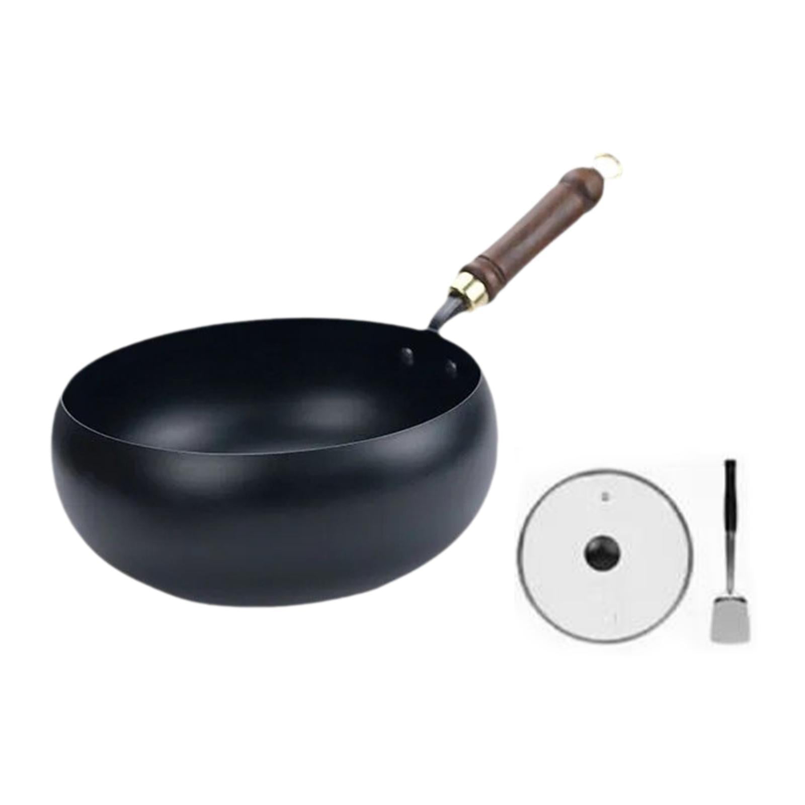Almencla Iron Wok Frying Pan General with Detachable Handle Boiling ...