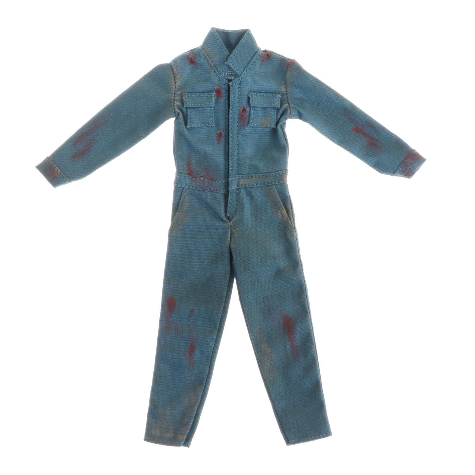 Almencla Jumpsuit 1/12 Male Figure Clothes DIY Doll Dress up Cosplay ...
