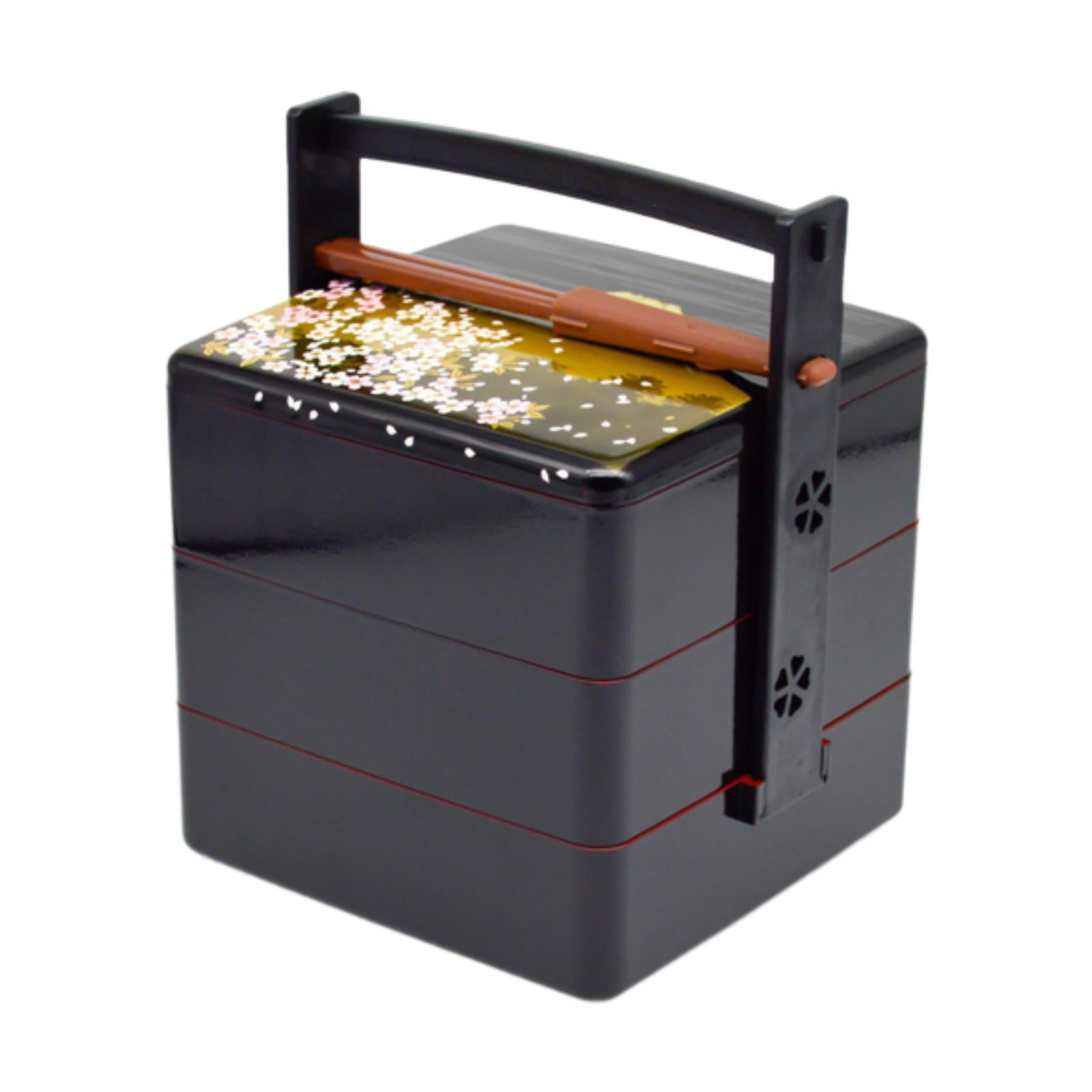 Almencla Lunch Bento Box Lunch Box 3 Layers Sqaure with Handle Snack ...